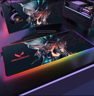 Mouse Pad Gamer Valorant Led Rgb Extra Grande 80x30cm Com Efeitos ...